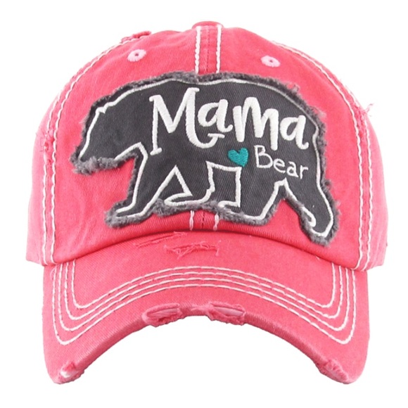 Accessories | Mama Bear Washed Vintage Style Distressed Ball Cap | Poshmark